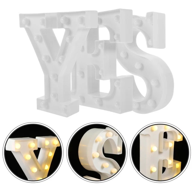 3 PCS LED Signs for Bedroom Wall Wedding Neon Small Letter Light £30.89 ...