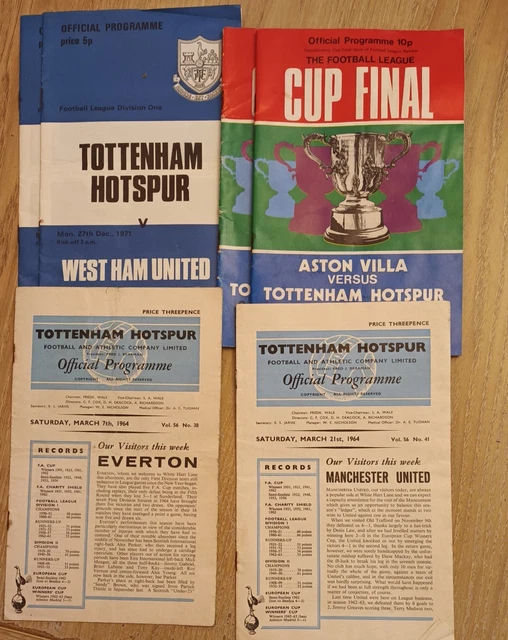 TOTTENHAM HOTSPUR FOOTBALL Programmes £16.13 - PicClick UK