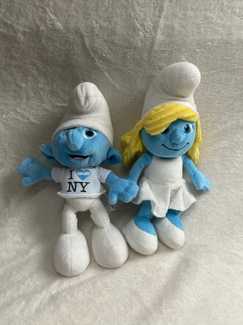 THE SMURFS SOFT toy plush bundle smurfette I love NY £14.95 - PicClick UK