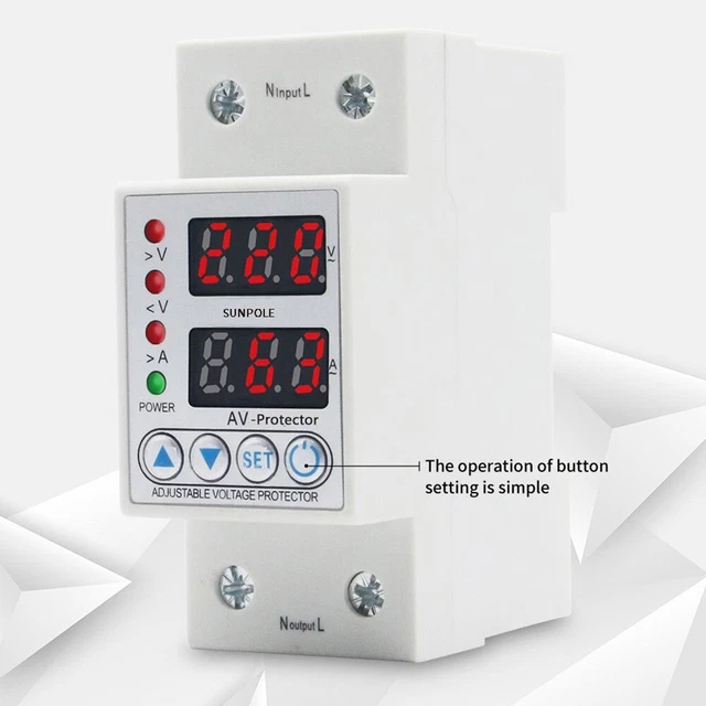 RELAIS DE PROTECTION courant tension double affichage réglable et asymétrique EUR 29,13 ...