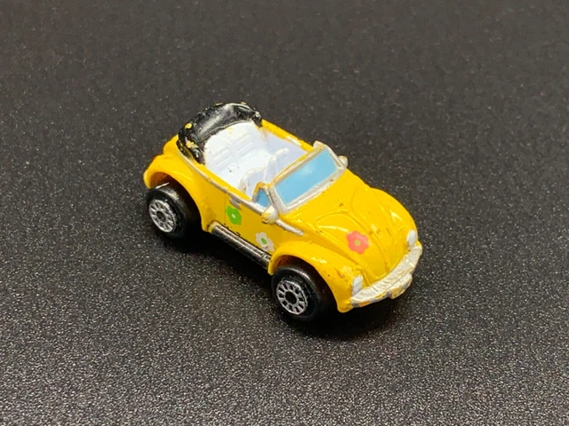 MICRO MACHINES VINTAGE Galoob 1995 Yellow VW Volkswagen Beetle Bug ...