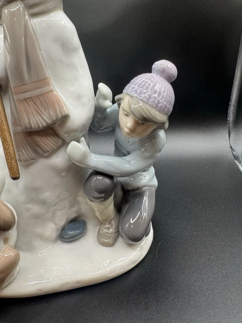 MINT LLADRO SNOWMAN Porcelain Figurine #5713 Winter Holiday Retired ...