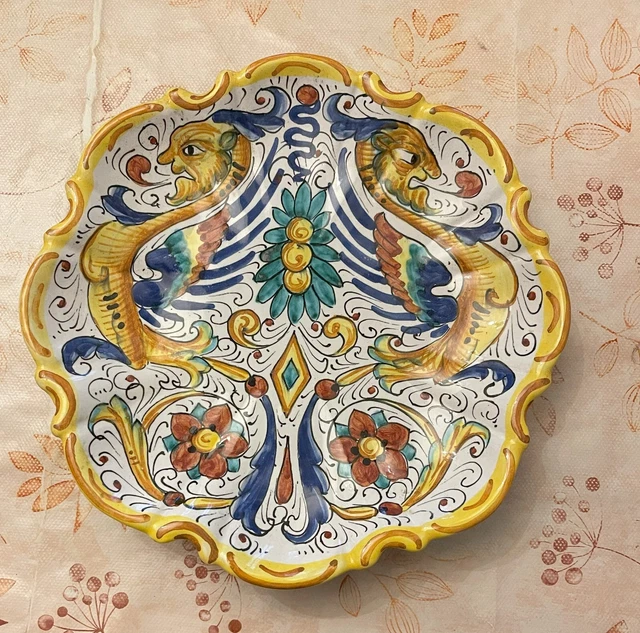 BELLE ASSIETTE ANCIENNE mural en céramique MAIOLICHE DERUTA - italie ...