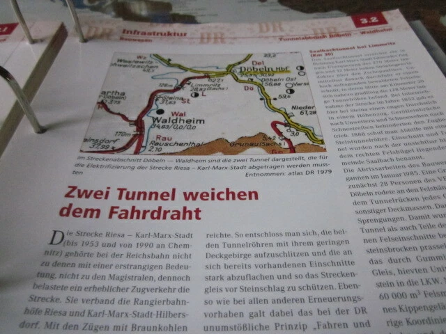 DAS WAR DIE DR 3.2 Tunnelabbruch Döbeln Waldheim 2 Tunnelweichen dem Fahrdraht EUR 4,33 ...