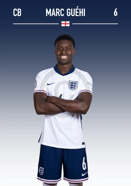 MARC GUÉHI, ENGLAND, Euro 2024, Football, Photo Print, Poster, A4 £15. ...