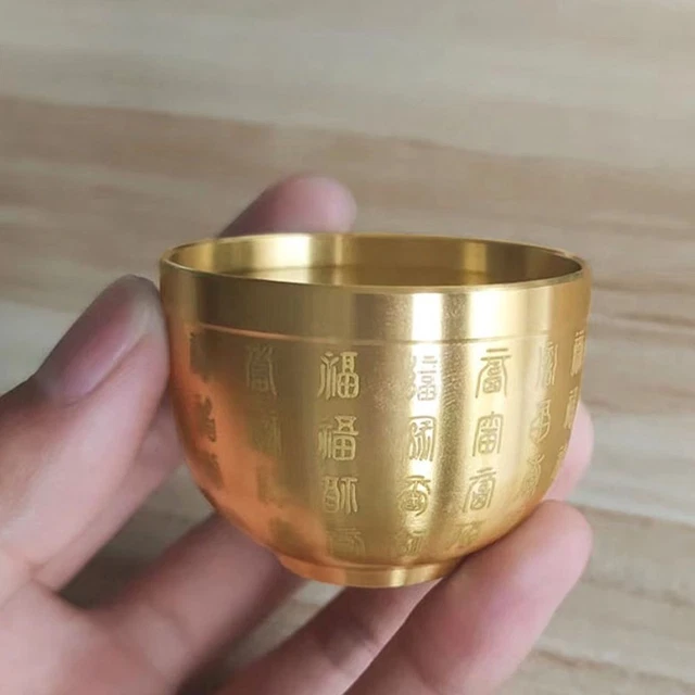 BRASS BAIFU CYLINDER Feng Shui Lucky Fortune Cornucopia Living Room ...