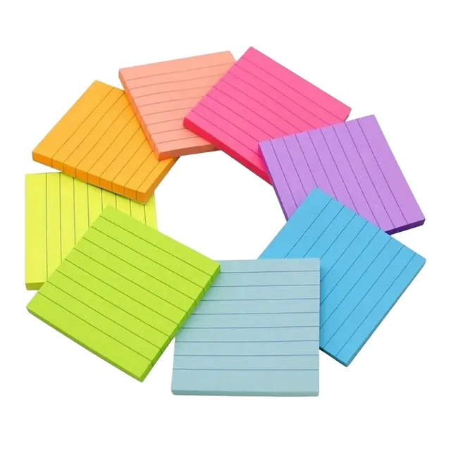 COLORED NOTE PAPER 360 Sheets 3x3Inch Adhesive Note Paper Small ...