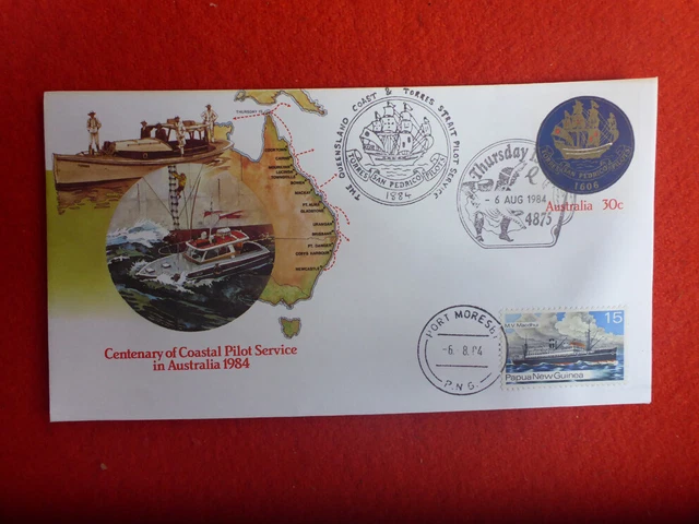 COASTAL PILOT PSE Port Moresby Postmark & Png Stamp,Thursday Is Pm ...