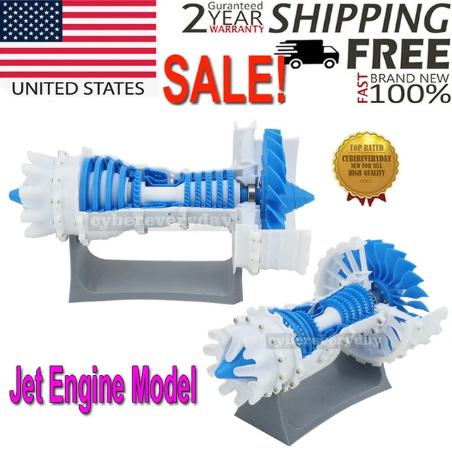 3D PRINTED JET Engine Model Aircraft Supercharged Engine Chrysanthemum ...