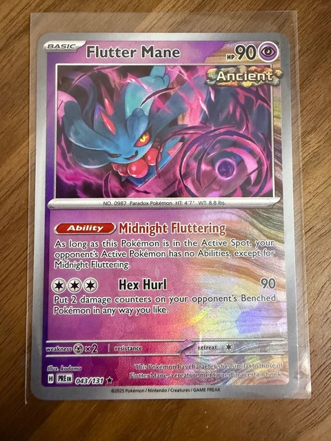 POKEMON TCG PRISMATIC Evolutions Flutter Mane Pokeball Holo 043/131 ...