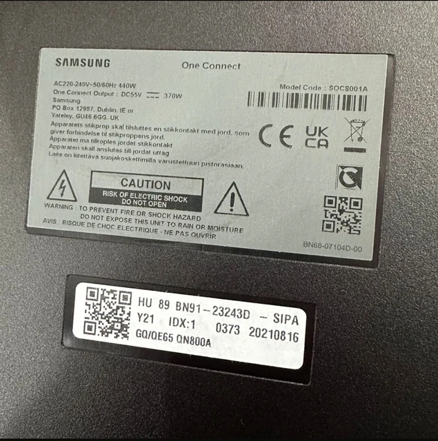 SAMSUNG ONE CONNECT Box BN91-23243D SOC8001A per TV GQ/QE65 QN800A EUR ...