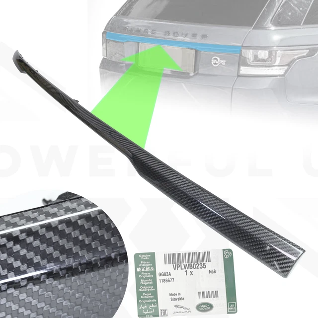 GENUINE CARBON FIBRE Tailgate Boot Trim Strip Range Rover Sport L494 ...