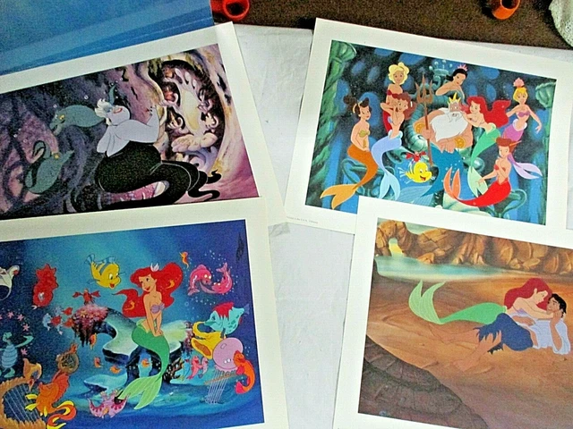 DISNEY STORE THE Little Mermaid Lithograph Collection Set of 4 £7.74 ...