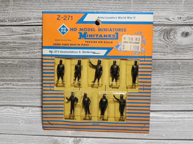 NOS ROCO Z-271 Minitanks / Soldiers WWII 1:87 HO Scale Leaders of World ...
