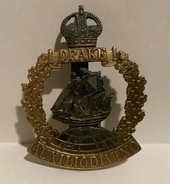 THE ROYAL NAVAL Division Drake Battalion British Navy/Military Hat/Cap ...