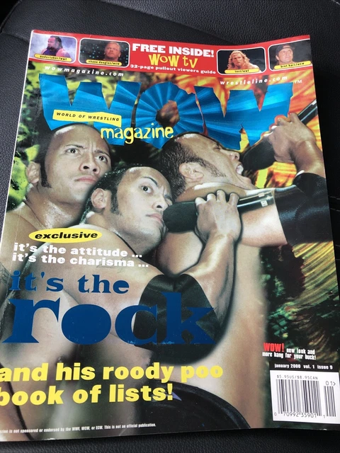 WOW MAGAZINE / January 2000 the ROCK Cover Bloodline Wwe Wwf Wcw Apter ...