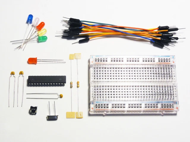 BREADBOARD ARDUINO ATMEGA328P Parts Kit - w/ Arduino Uno Bootloader ...