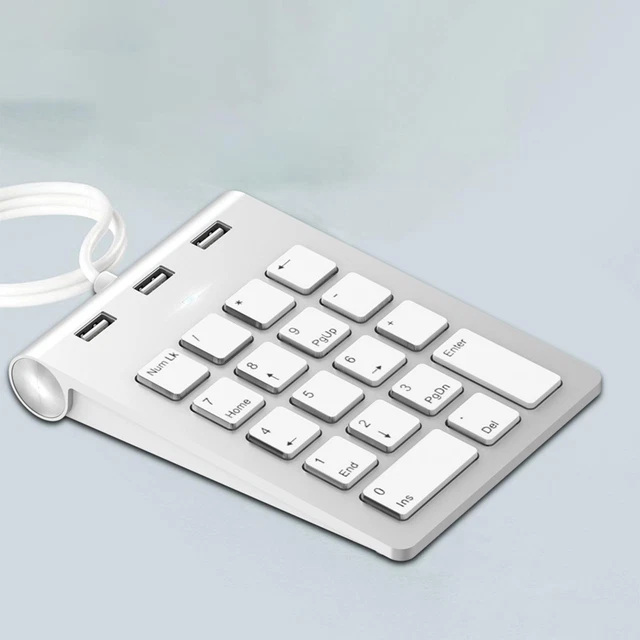 NUMERIC KEYPAD WIRED 3 USB 2.0 Hubs Num Pad 18 Keys for PC Tradeshow ...