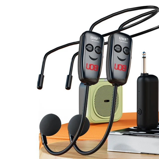 SISTEMA DE MICRÓFONO UHF Inalámbrico Portátil Ideal para Promociones y Juegos EUR 55,93 ...