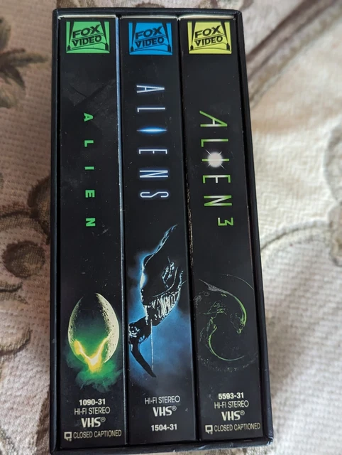 ALIEN TRILOGY VHS Box Set: Alien, Aliens, Alien 3 Collectible Sigourney ...