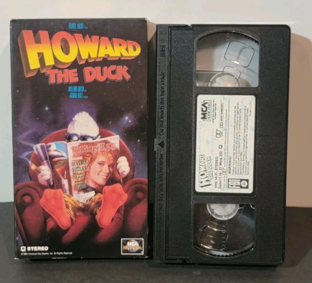 1986 &HOWARD THE Duck" VHS Tape Lea Thompson, Jeffery Jones, Tim ...
