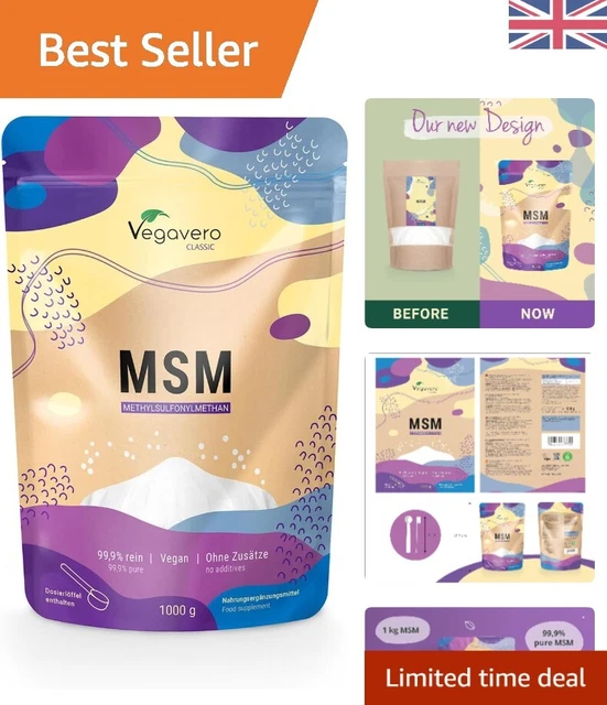 PURE MSM POWDER 1 kg - Lab-Tested Supplement for Joint & Skin Health £ ...