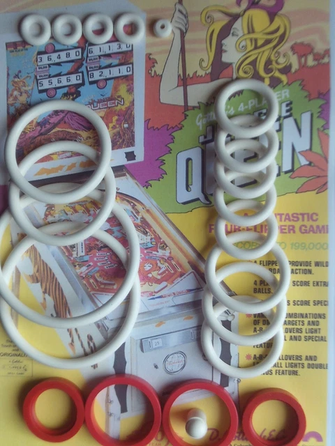 FLIPPER GOTTLIEB-JUNGLE QUEEN-KIT Elastiques Caoutchouc-Pinball Rubber ...