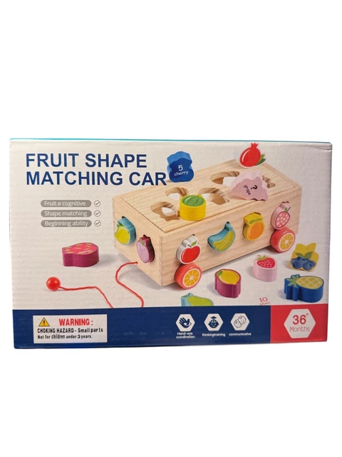 JEU ÉDUCATIF FRUIT shape matching car Apprendre en samusent EUR 18,99 ...