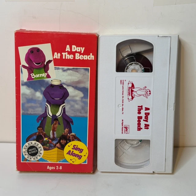 BARNEY & FRIENDS A Day At The Beach Sing Along ©1992 Rare Kids VHS ...
