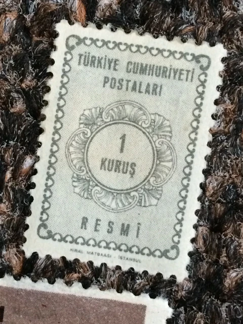 UNFRANKED TURKEY STAMP Türkiye Kurus Postalari Europe Old Vintage Paper ...