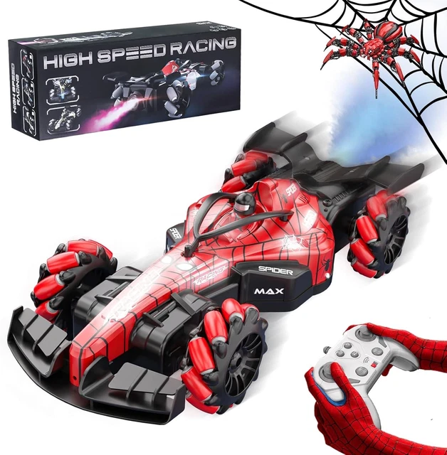 SPIDER RC CAR 1:16 2.4GHz 360° Rotation LED Lights Spray Function Toy ...