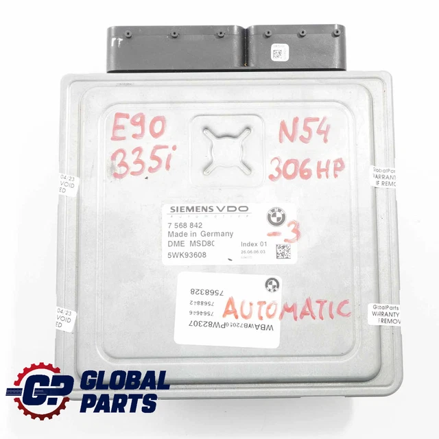 BMW E90 E92 335i N54 ECU Kit Centralina DME 7568842 CAS3 Chiave ...