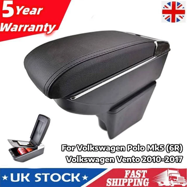 FOR VW MK5 Polo 6R 2010-2017 Dual Layer Armrest Car Central Storage Box ...