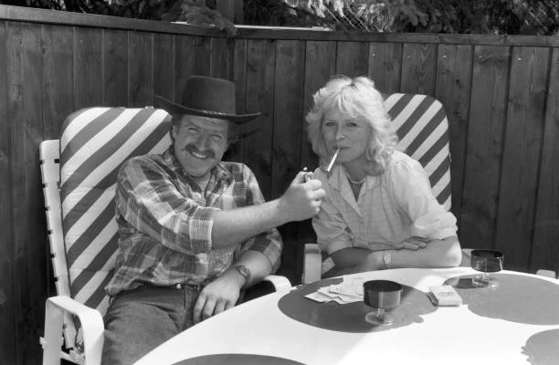 GERMAN ACTOR BERNHARD Helfrich and his wife Mona Freiberg 1981 OLD ...