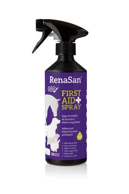 RENASAN ANIMAL FIRST Aid Spray 500ml – Alcohol-Free Antiseptic Wound ...