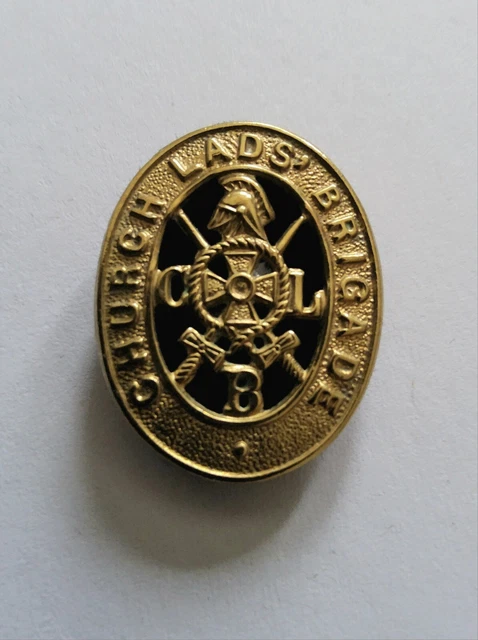 GENUINE CHURCH LADS Brigade CLB Brass Cap Badge British Boys ...