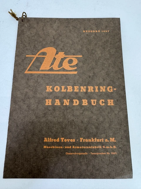ALTE VINTAGE REKLAME Alfred Teves ATE Katalog Prospekt PKW Automobilia ...