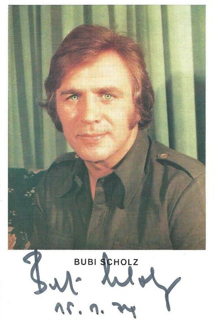 BUBI SCHOLZ ORIGINAL Autogramm signierte Postkarte 70er Jahre EUR 12,90 ...