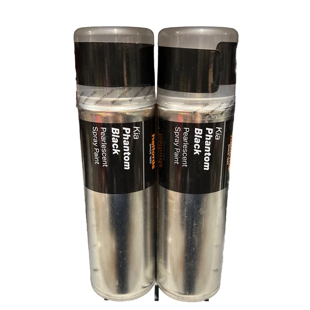 KIA PHANTOM BLACK Pearlescent Spray Paint 300Ml Cans Halfords X2 £16.19 ...