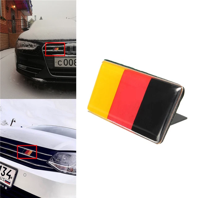 GERMAN FLAG FRONT Car Grille Bumper Emblem Badge Sticker For VW Golf ...