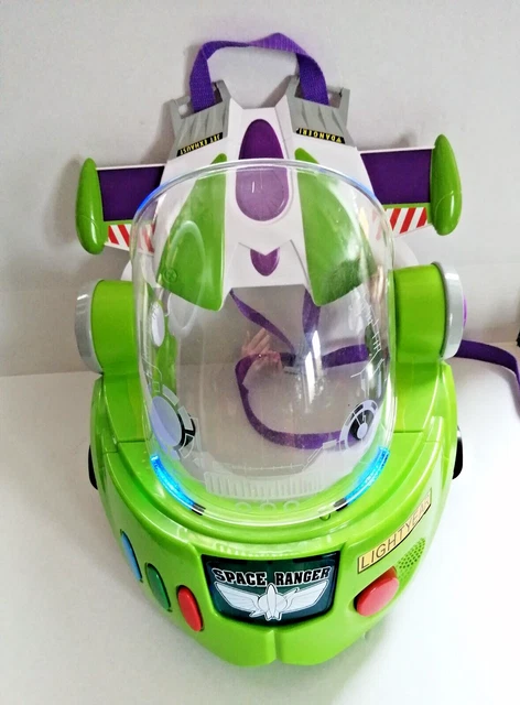 DISNEY TOY STORY Buzz Lightyear Space Ranger Jet Pack Helmet Lights ...
