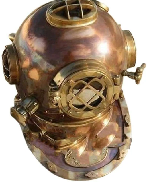 ANCIEN DIVERS PLONGÉE Casque Plongée Américain Marine Mark V Laiton Mer ...