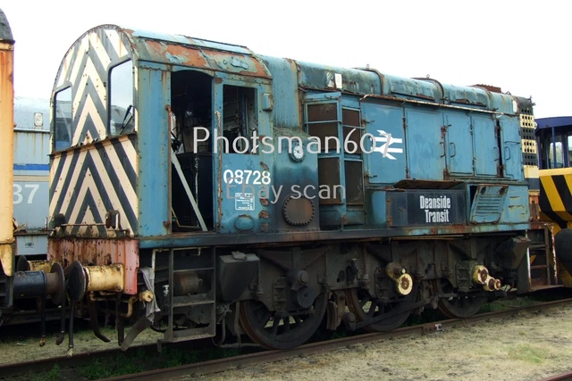 CLASS 08 SHUNTER 08728 in weathered BR Blue stored at Long Marston open ...