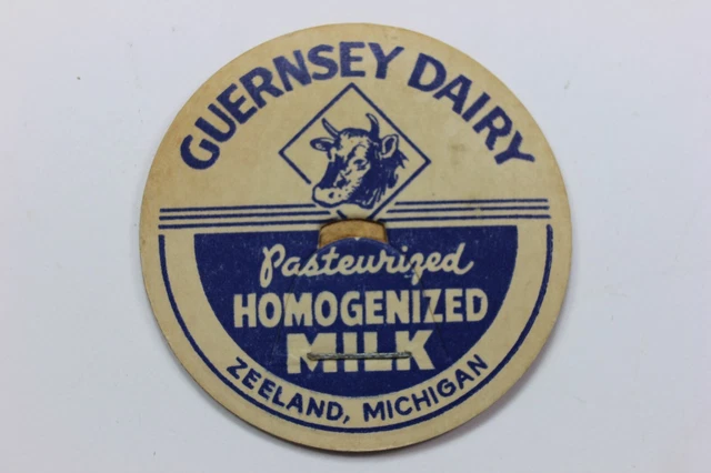 GUERNSEY DAIRY ZEELAND, Mich. Pasteurized Homogenized Milk Cardboard ...