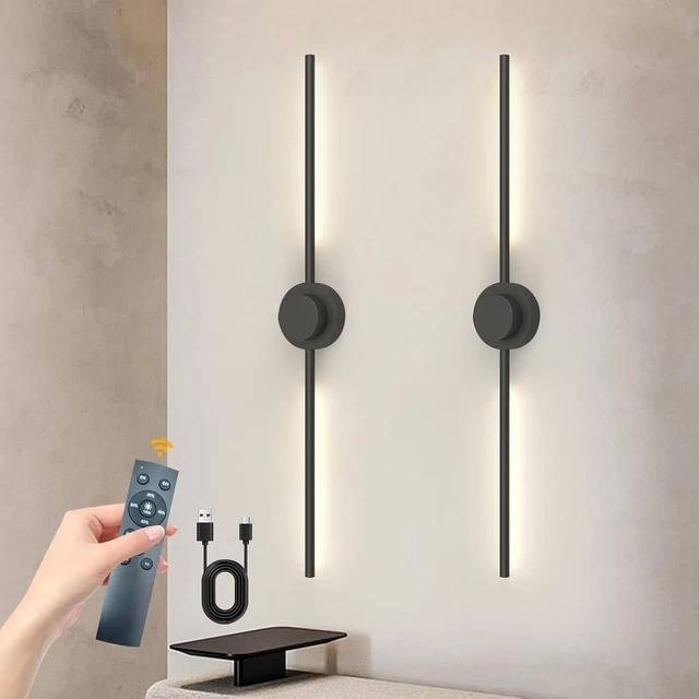 BATTERY OPERATED WALL Lights Indoor 100 CM, Rechargeable LED Wall ...