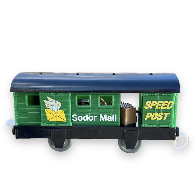 THOMAS & FRIENDS Trackmaster Sodor Mail Speed Post Tender Green Rail ...