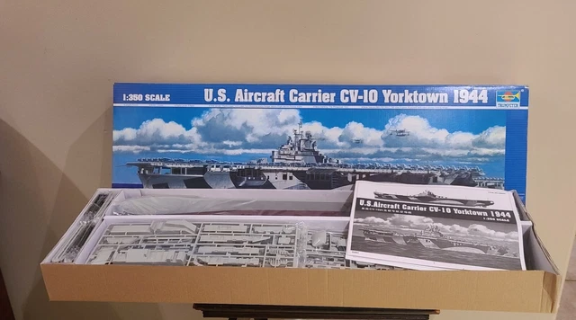 TRUMPETER 05603 SCALE 1:350 U.S Aircraft Carrier CV-10 Yorktown 1944 ...