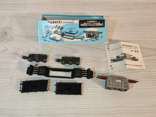 MÄRKLIN EISENBAHN H0 4917 Bausatz Tiefladewagen Trafo Sammlung ...
