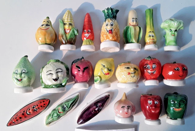 FEVES SERIE COMPLETE Les Fruits Et Legumes S'amusent Prime 1997 EUR 10 ...