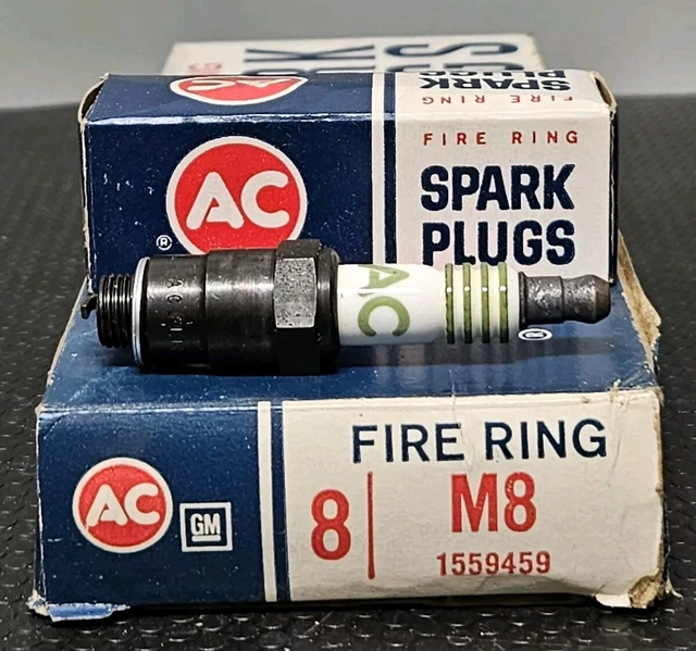 8 N.O.S AC Fire Ring M-8 Spark Plugs Old Chevrolet 216 Others #1559459 ...